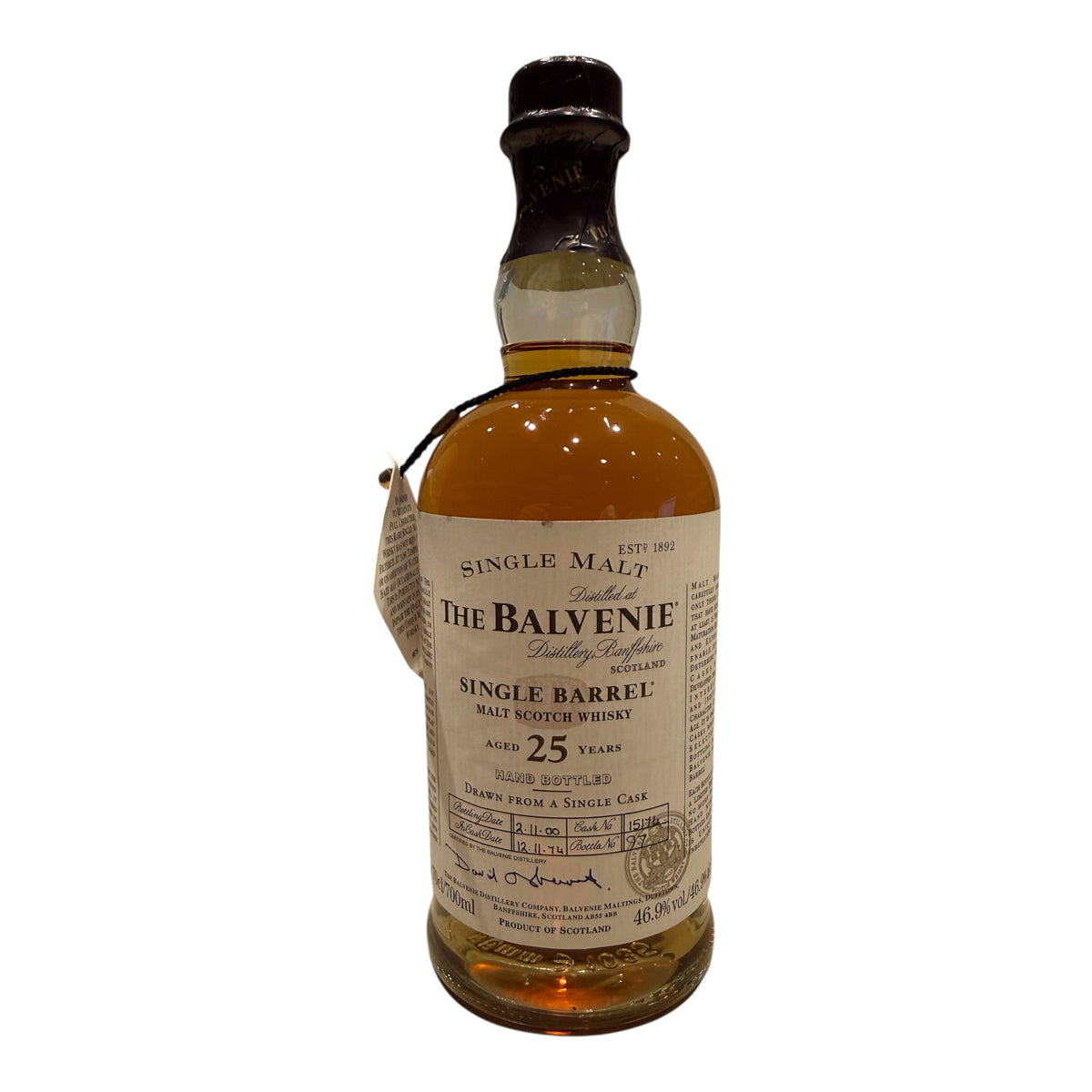 Balvenie Single Barrel 25 Year Old 1974 – Cask 15174 | Rare Vintage ...