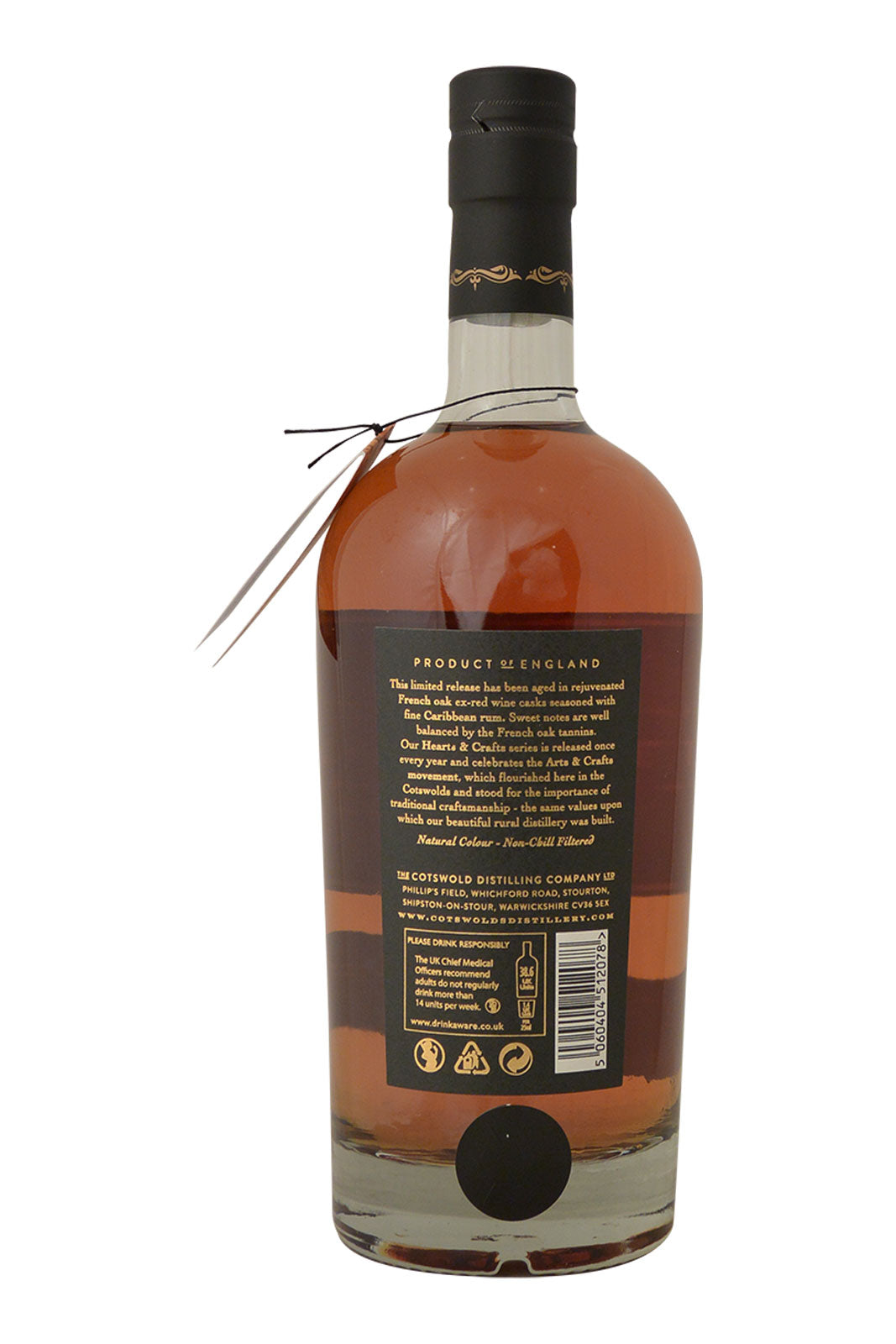 Cotswolds Hearts & Crafts Rum Cask Single Malt Whisky | Bestwhisky.be
