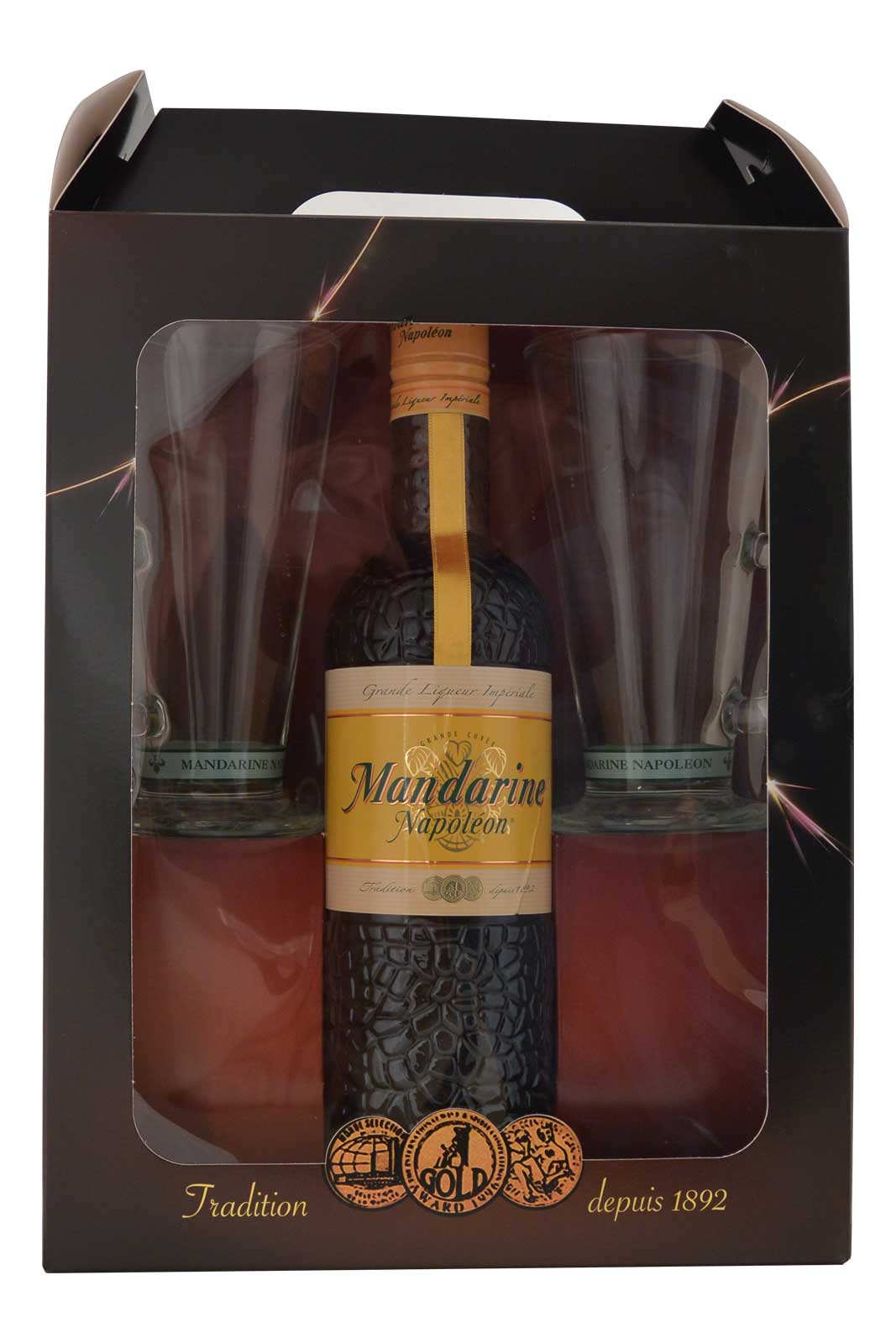 Mandarine Napoléon Gift Box with 2 Glasses | Premium Citrus Liqueur Set ...